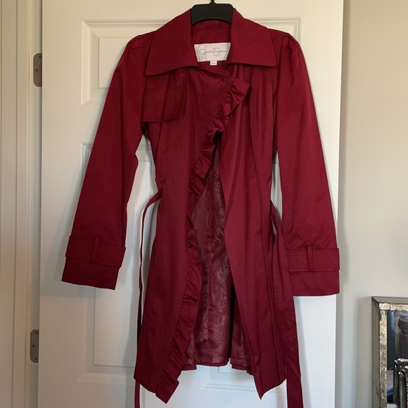 Jessica Simpson | Jackets & Coats | Jessica Simpson Red Trench Coat ...